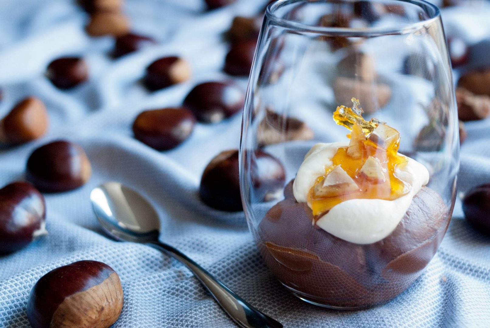Chestnut and Chocolate Mousse with Chestnut Toffee Shards | Chestnut Brae